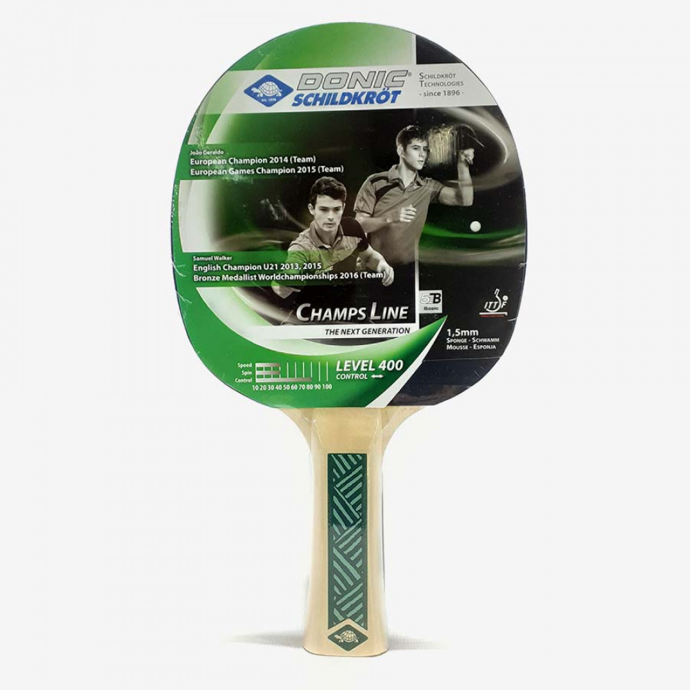 PALETA PING PONG DONIC CHAMPS LINE 400 MADERA - Bisonte Juegos